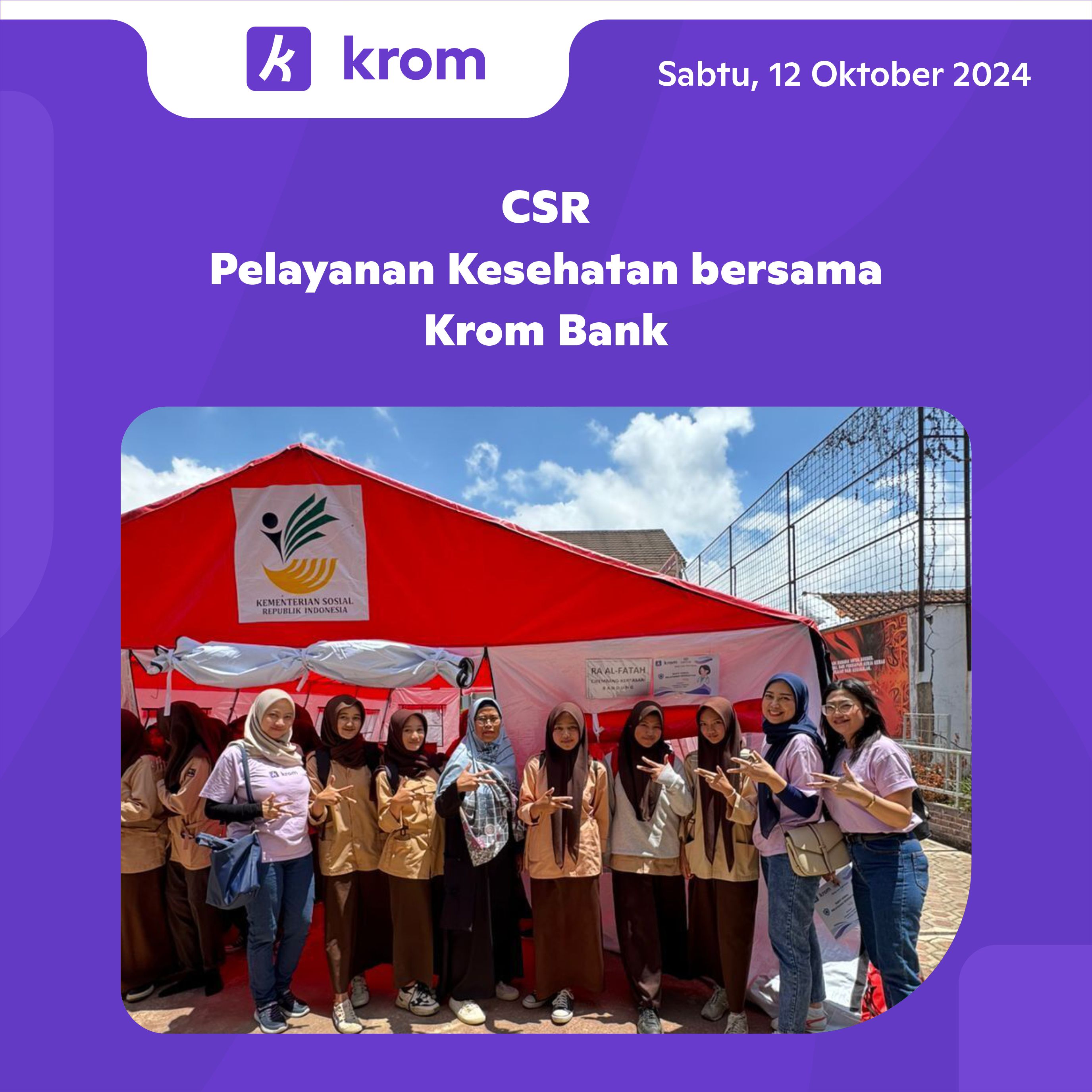 CSR: Pelayanan Kesehatan Krom Bank - krom